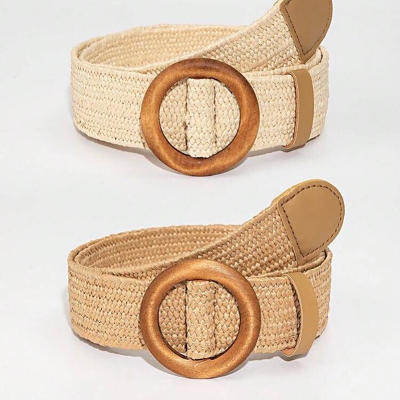 Accessories | 2 Pack Bohemian Round Buckle Straw Belt | Poshmark